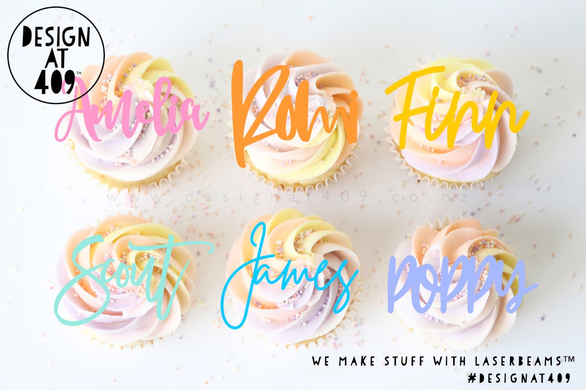 Small/Mini Custom Acrylic Cake Name (options available) – Design at 409