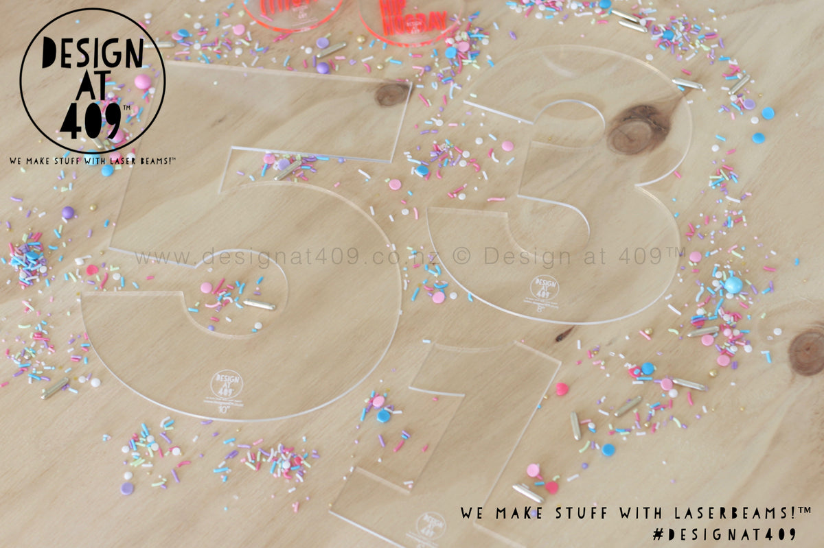 Acrylic 12" Number Template – Design at 409