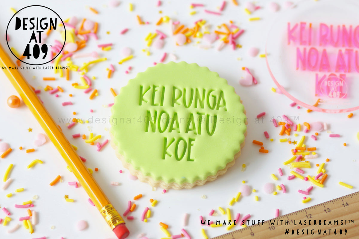 Kei Runga Noa Atu Koe Acrylic Embosser Stamp – Design at 409