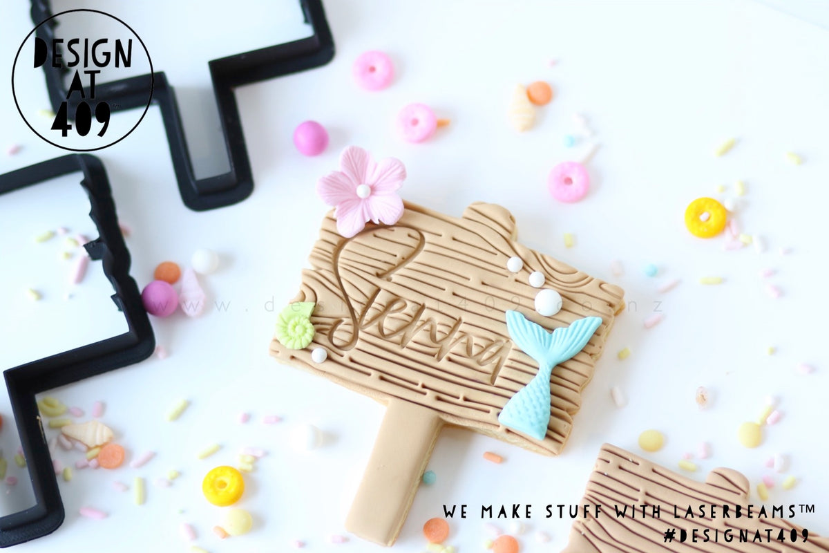 Wooden Sign Shape Cookie Cutter (3 sizes) – Design at 409